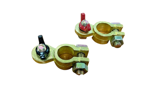 MATSON Positive & Negative Brass Wingnut Battery Terminals | Direct ...